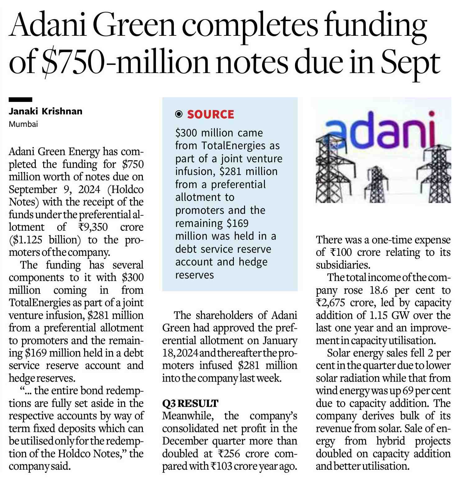 News & Media Releases | Adani Green Energy Limited